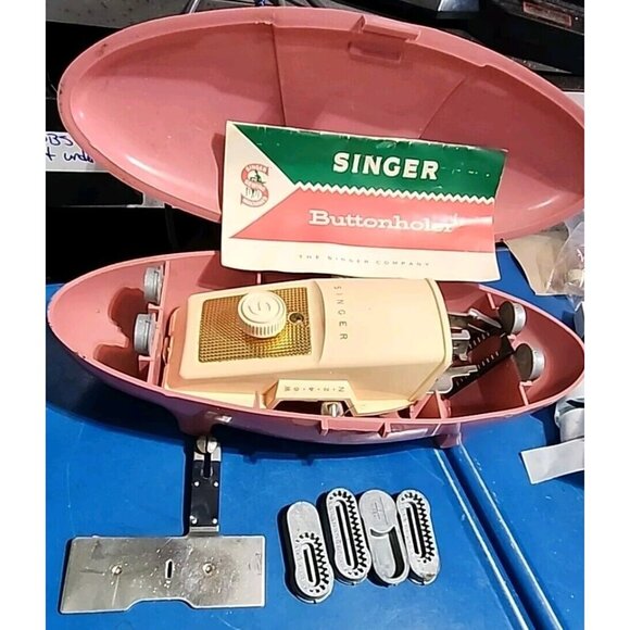 Singer | Art | Singer Button Holder Buttonholer 96s Mcm Sewing ...